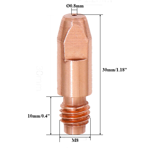 36KD MIG WELDING CONTACT TIPS 0.8mm